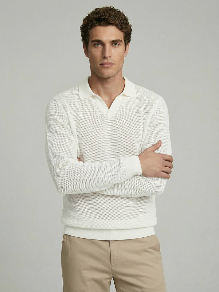 Celio* Men White Solid Regular Fit Cotton Sweaters