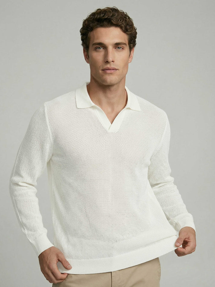 Celio* Men White Solid Regular Fit Cotton Sweaters