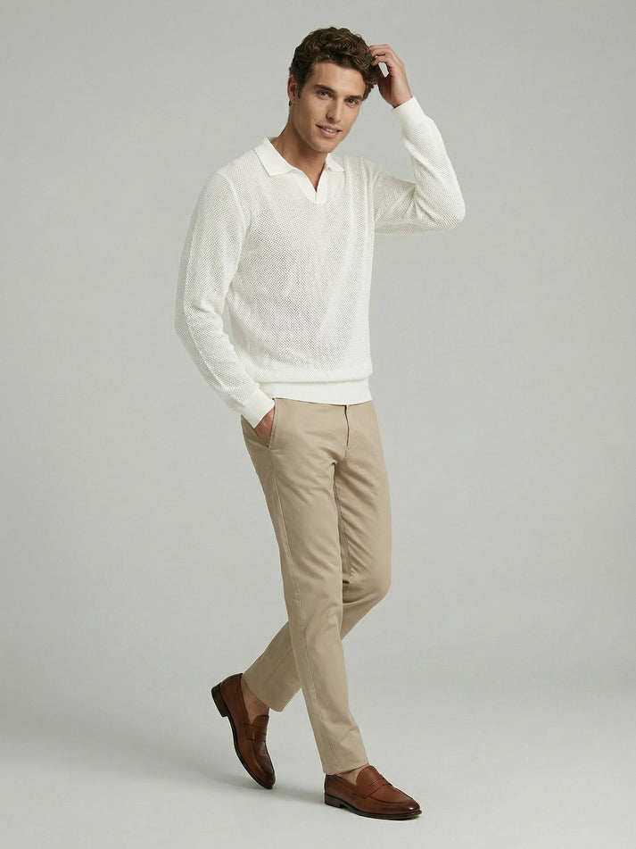 Celio* Men White Solid Regular Fit Cotton Sweaters